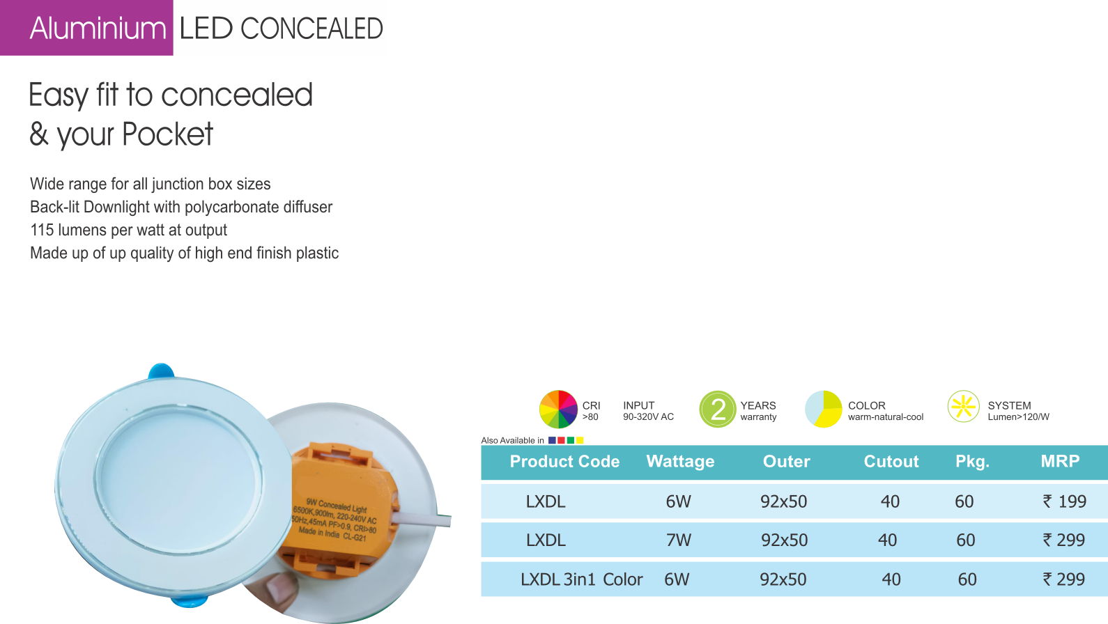LED CONCEALED – LUMINEXA LIGHTING PRIVATE LIMITED
